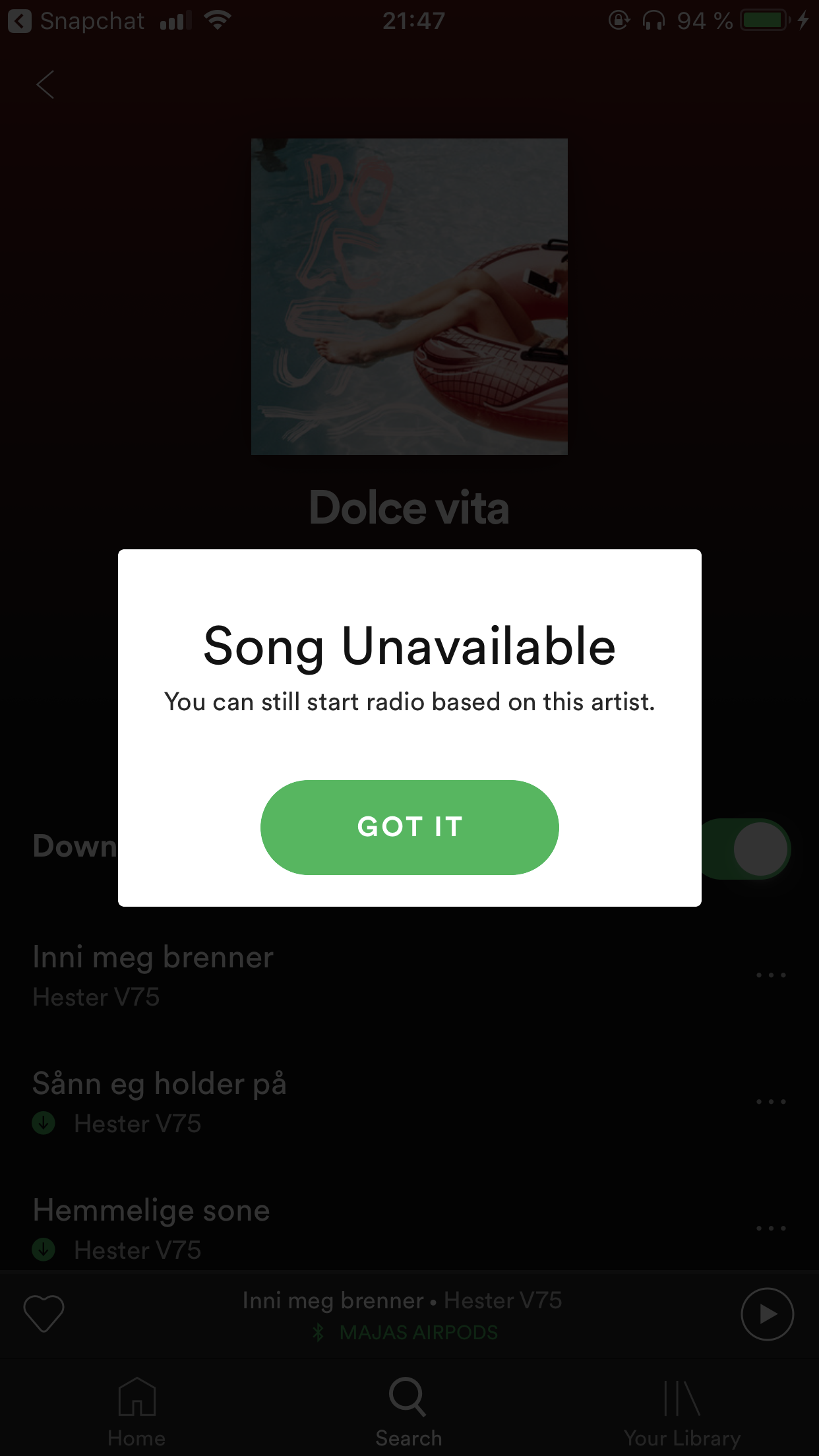 Unavailable song - The Spotify Community
