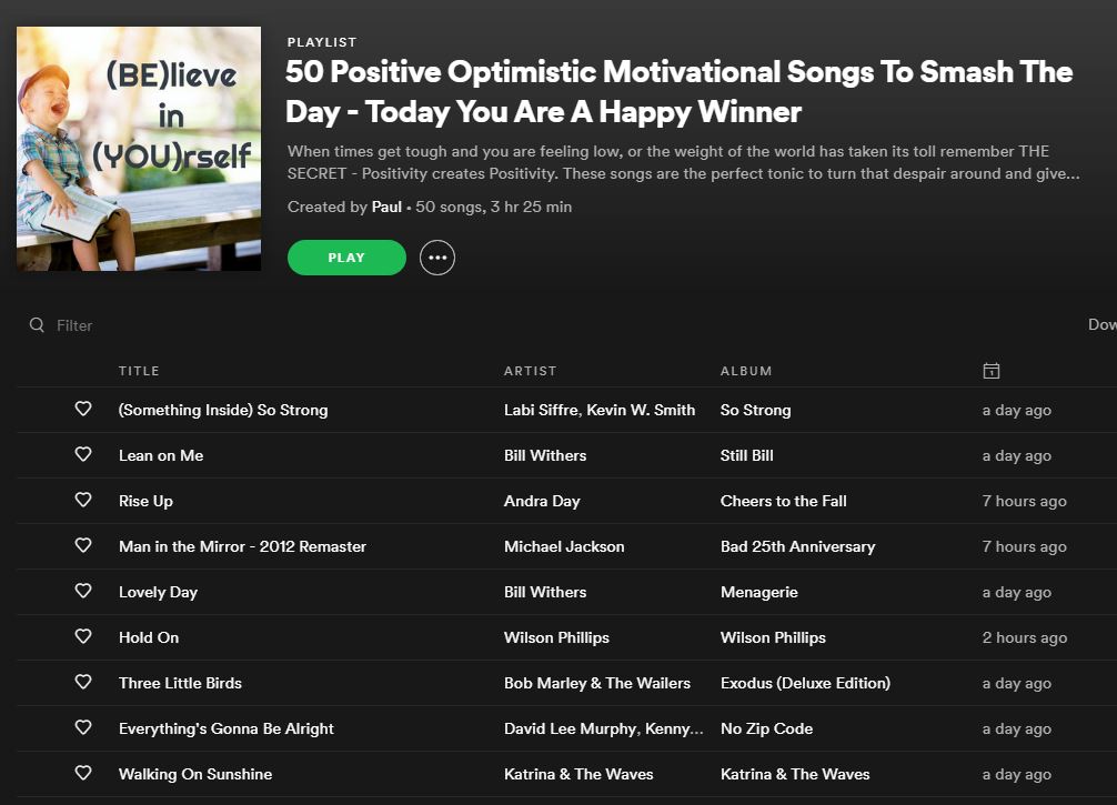 50 Positive Optimistic Motivational Songs To Smash... - The Spotify ...