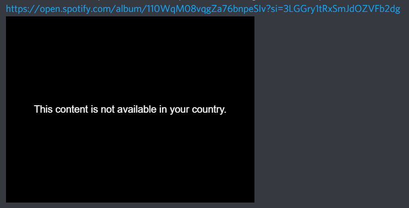 All embeds showing "This content is not available ... - The Spotify ...