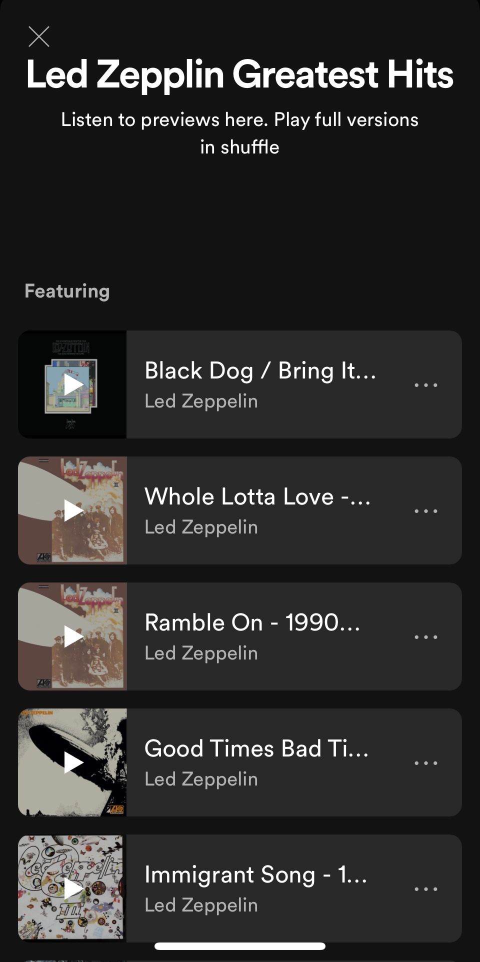 [Mobile] Preview albums for free users - The Spotify Community