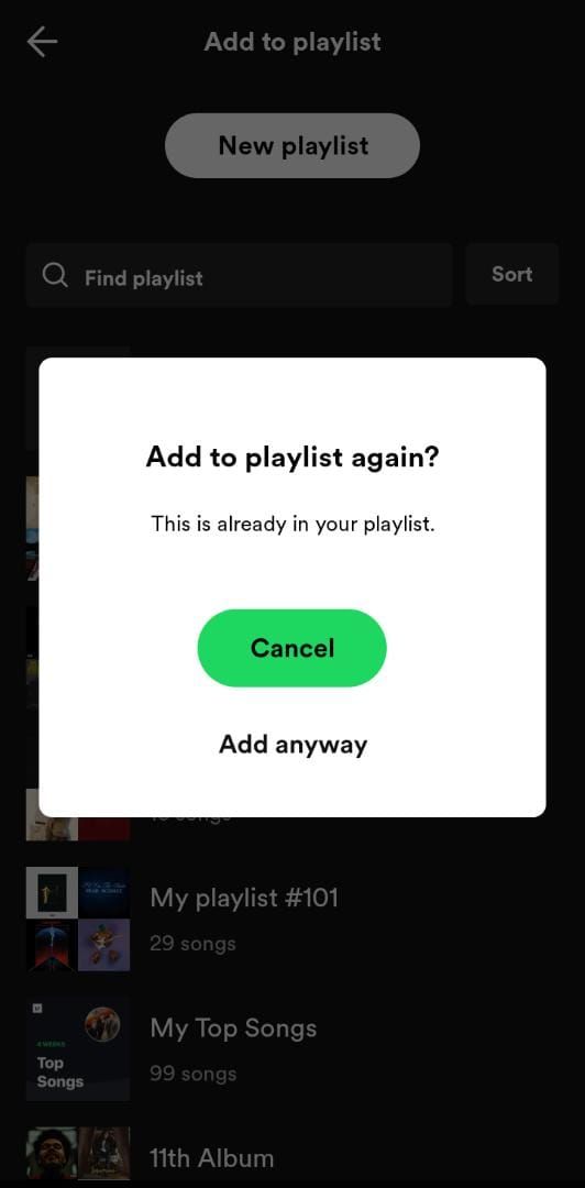 Unable To Add A Song To A Playlist Multiple Times The Spotify Community 