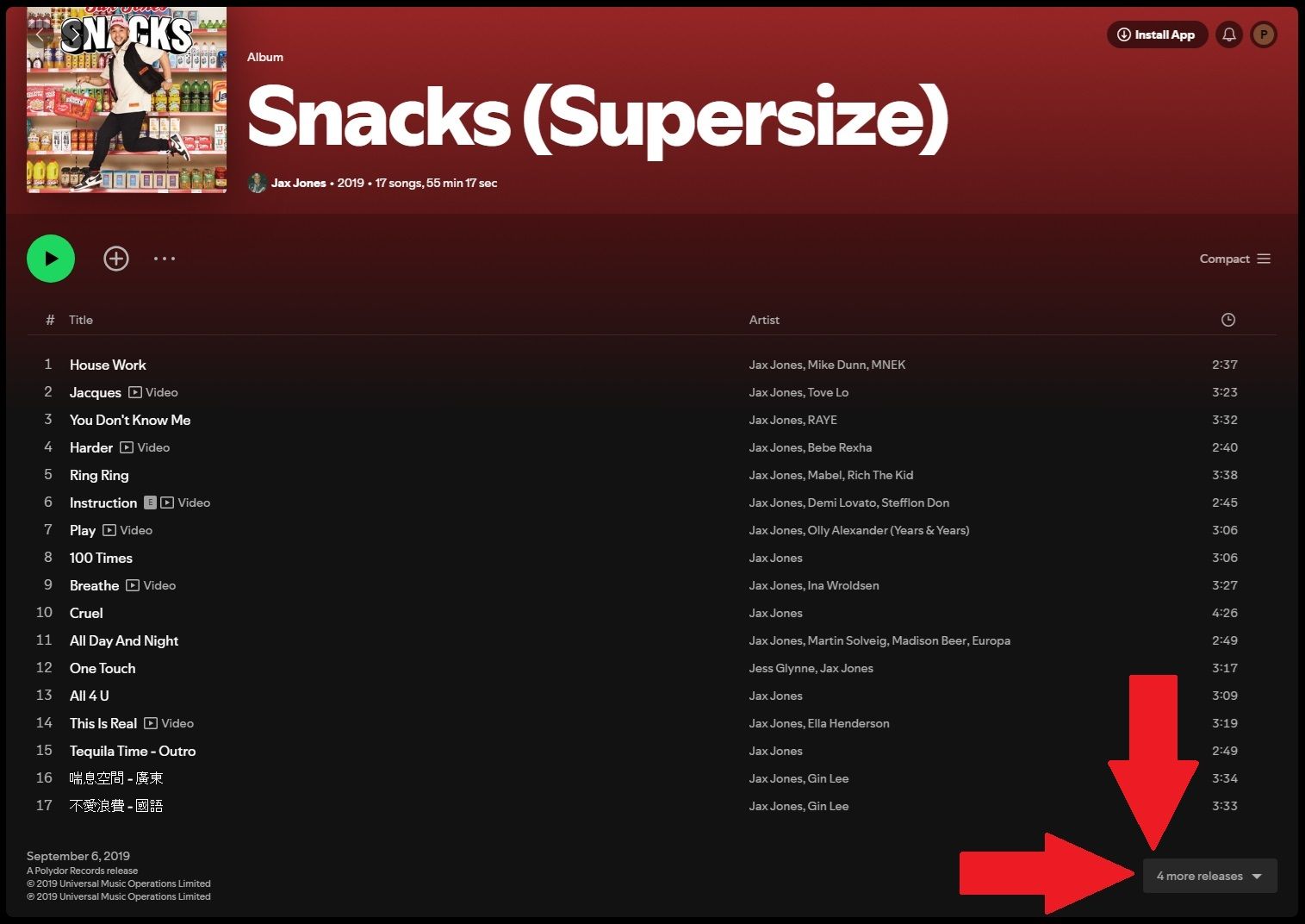How to get album's 'more releases' using the API? - The Spotify Community