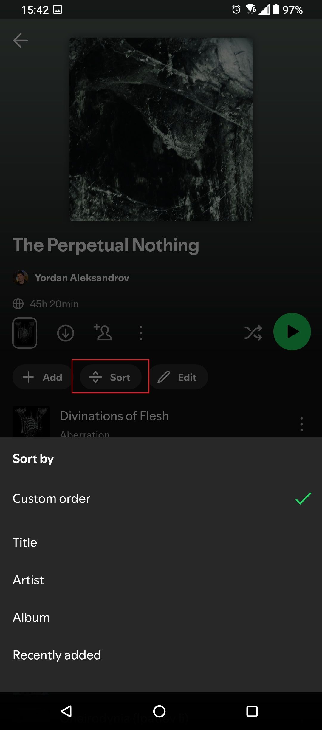 Solved: How do I rearrange my songs in my playlist? - The Spotify Community