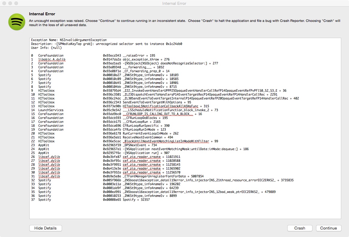 Solved: Internal Error - Spotify crashes when iTunes or VL... - The ...
