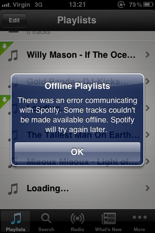 Solved: Playlists 'Loading' - The Spotify Community