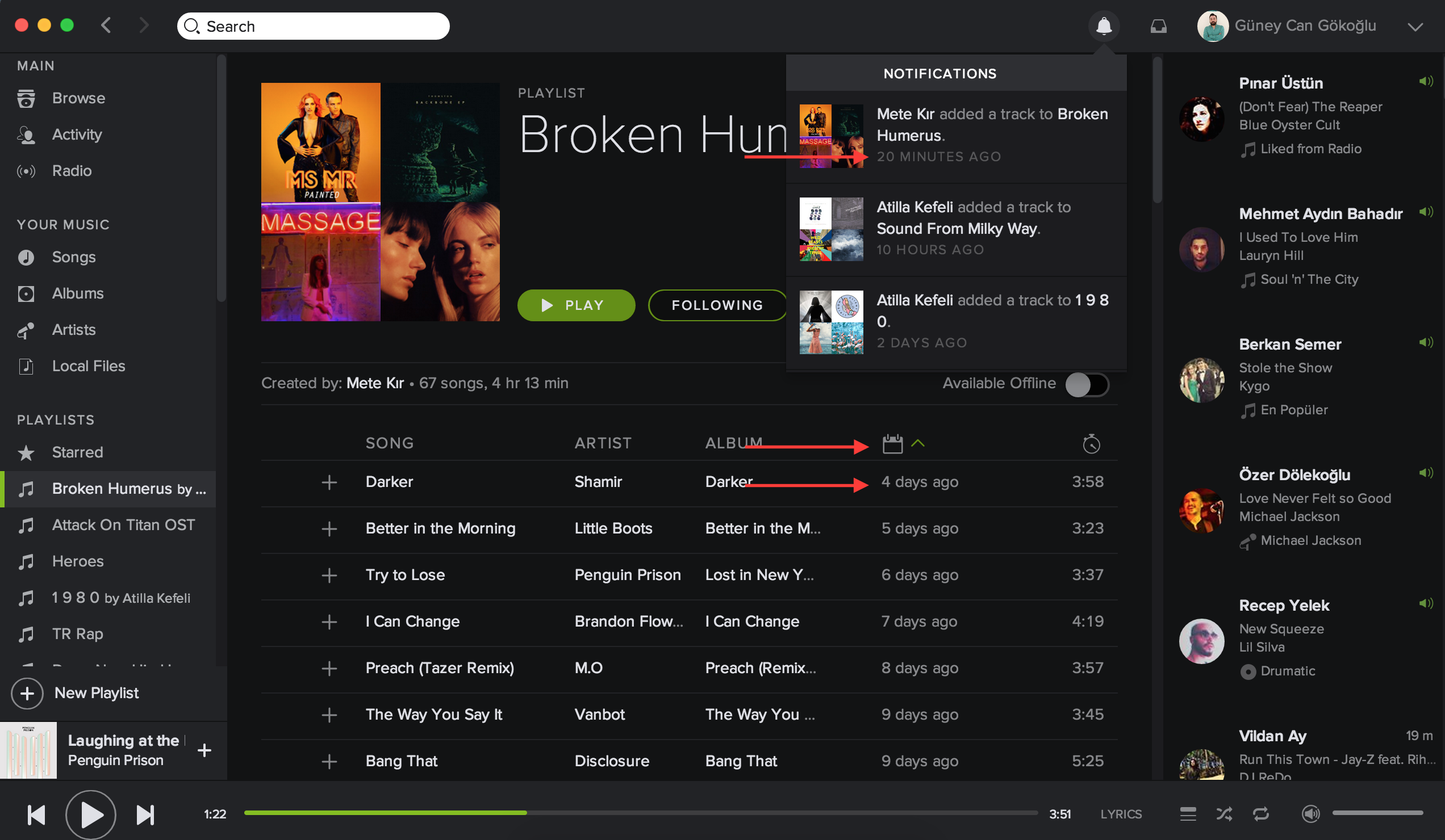 Notifications about playlist updates and playlists... - The Spotify ...