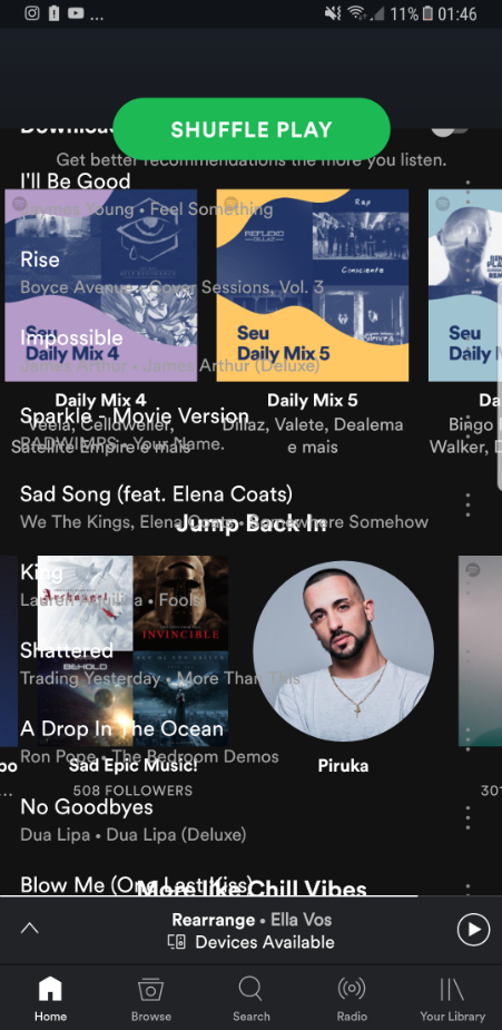 Solved: Visual Overlay Bug Note 8 - The Spotify Community