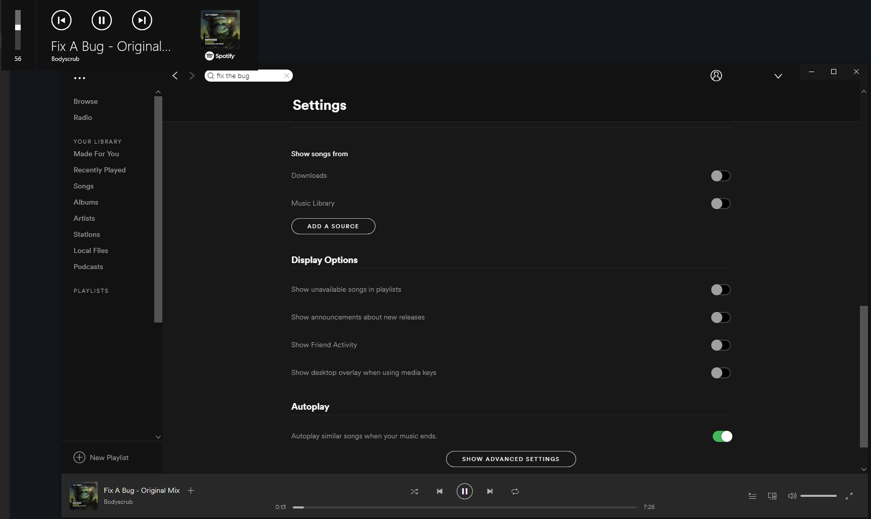 Desktop Overlay Problem for Windows App - The Spotify Community
